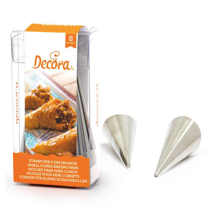 Forme Conice Inox coacere Conuri Mignon R2.5xH8cm, Set 8 Buc