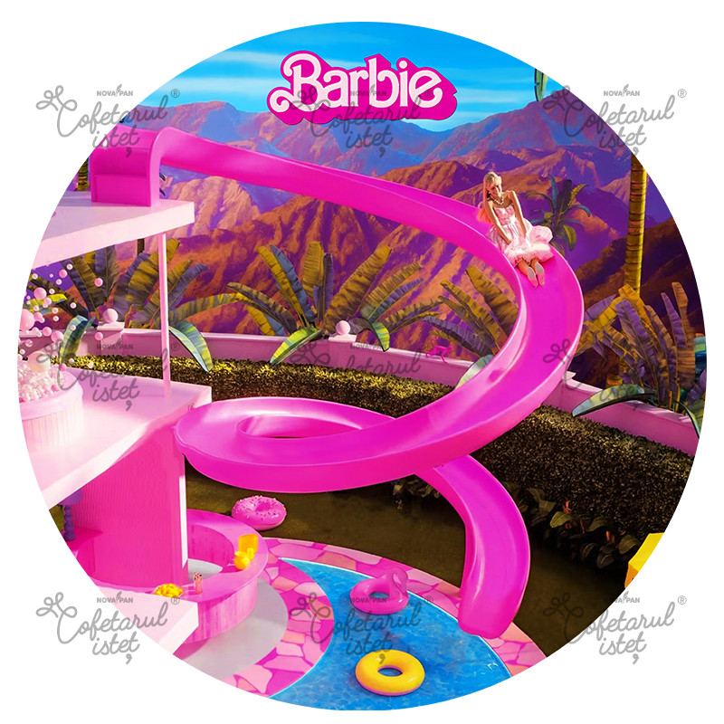 Vafa imprimata Barbie Model 4, Ø 20 cm - Cofetarul Istet