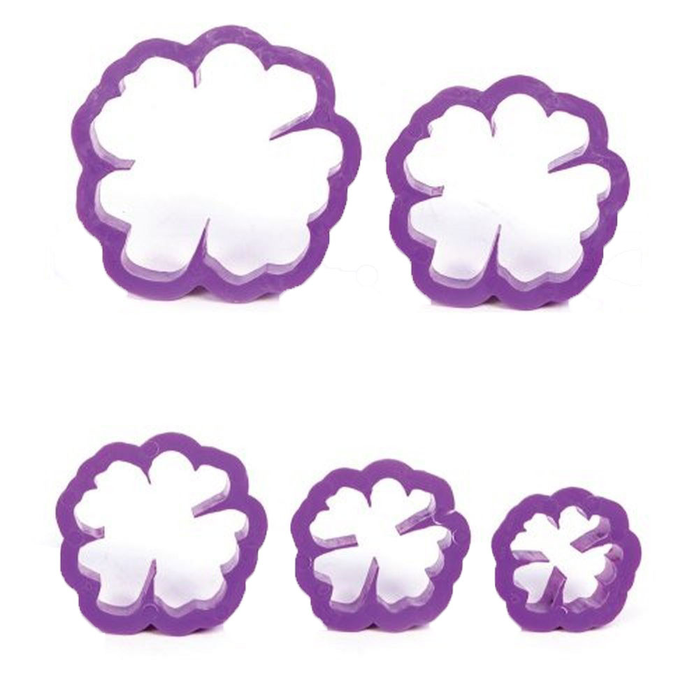 Floare de Maces - Decupatoare Plastic Ø 4 – 8 cm, Set 5 Buc