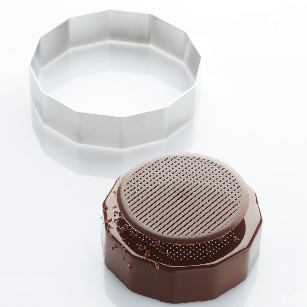 Rama Inox Cerc Diamant Ø 17 x H 4 cm