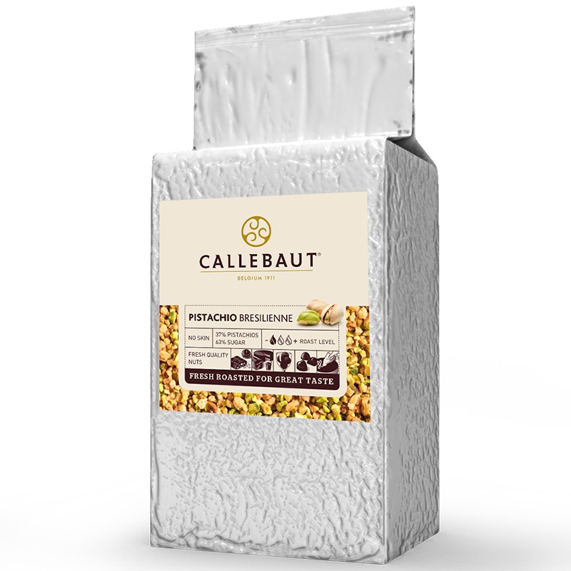 Amestec Crocant Granule Fistic Acoperite cu Caramel, Barry Callebaut, 1 Kg