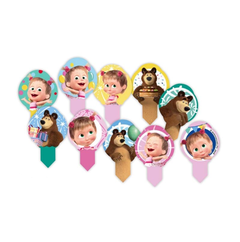 Decor din Vafa - Masha si Ursul 10 Modele H 5.5 cm, 600 Buc