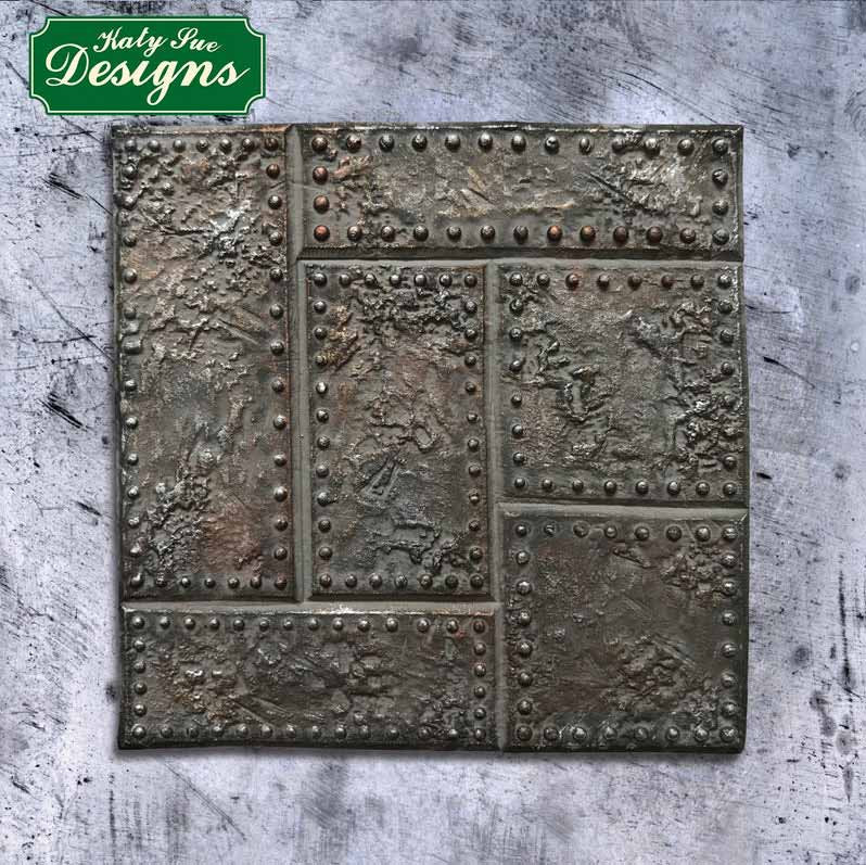 Mulaj Silicon Textura Placa Metal Nituita, 10 x 10 cm