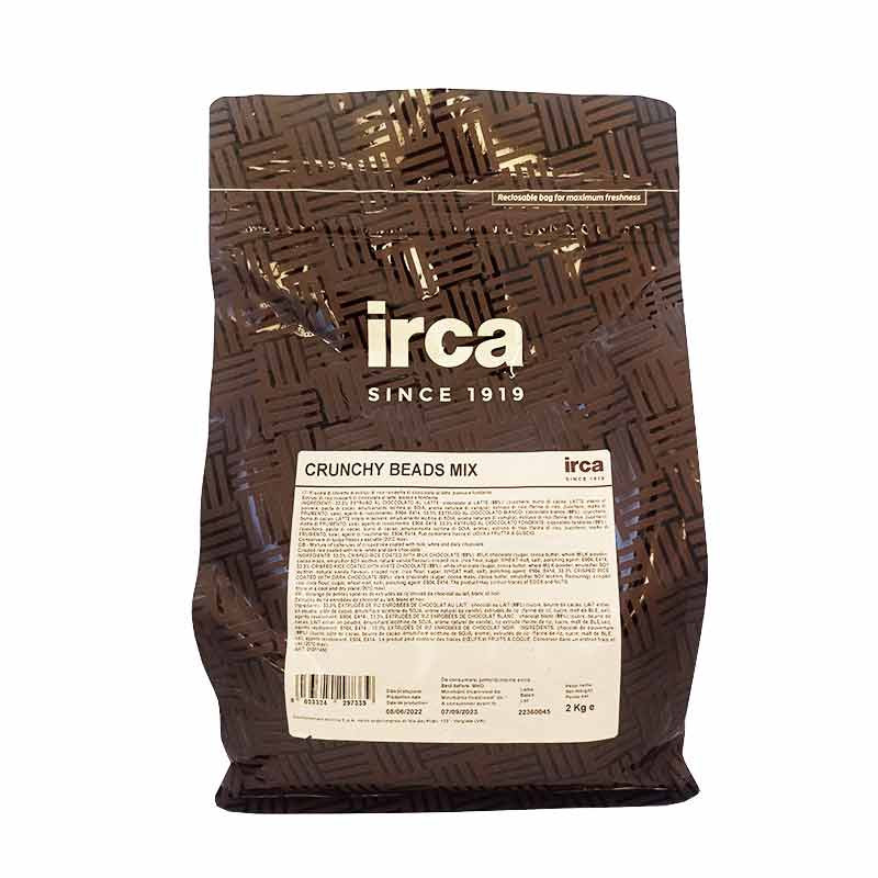 Perle Crocante Ciocolata Mix (Alba, Lapte, Neagra) Irca, 2 Kg