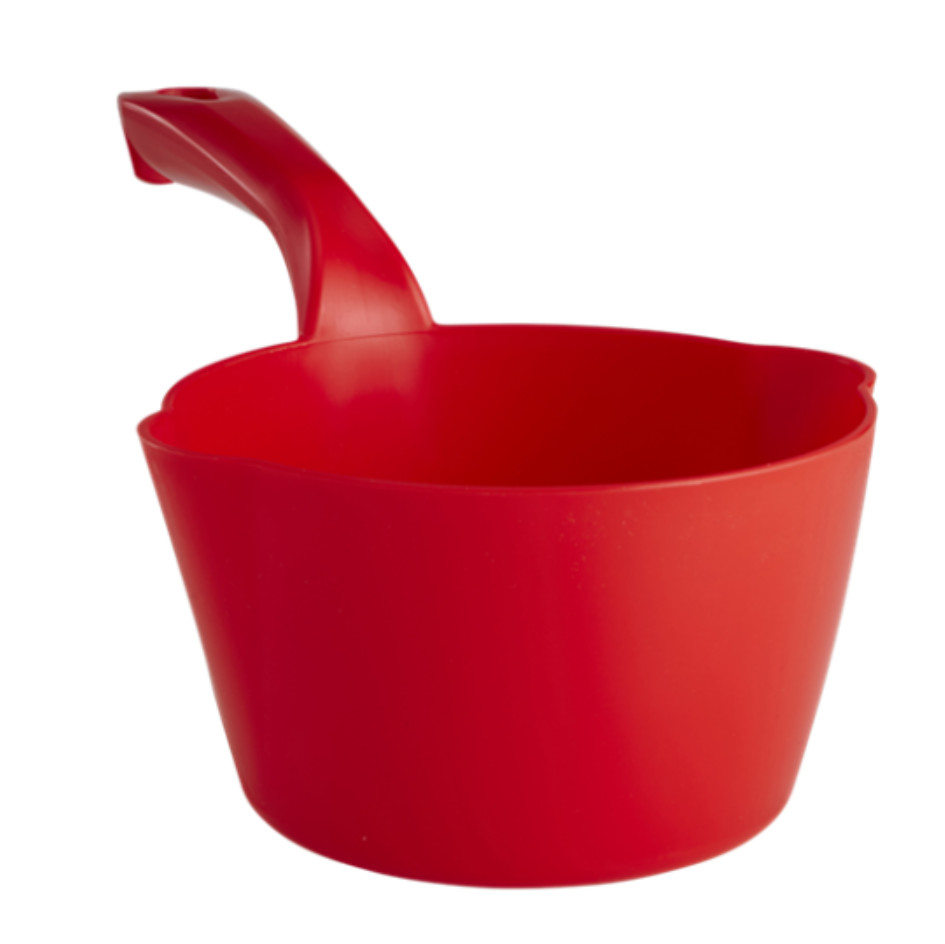 Scafa Rotunda Gradata 1 Litru, Material Plastic Rosu, Ø 15.5 cm