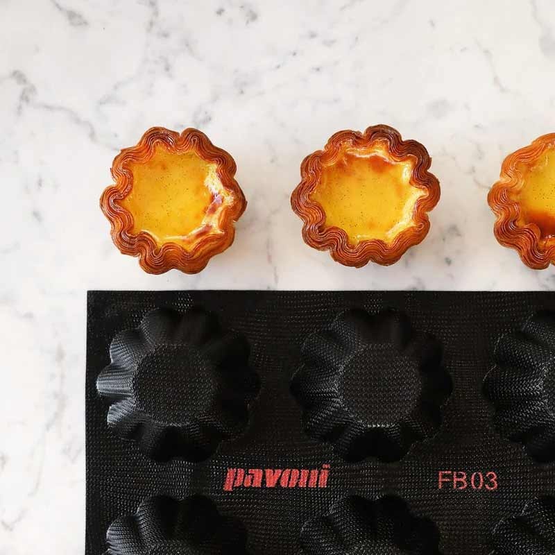 Forma Silicon Fiberform 60x40cm 24 cavit. Brioche Ø 8 x H 4 cm, 100 ml