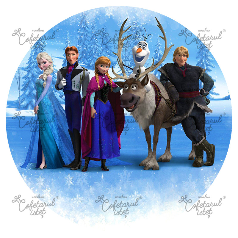 Vafa imprimata Frozen Model 4, Ø 20 cm - Cofetarul Istet