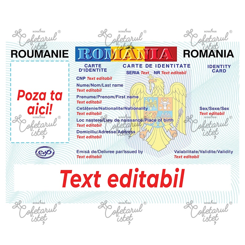 Vafa imprimata Personalizat Model 11 Buletin, A4 - Cofetarul Istet