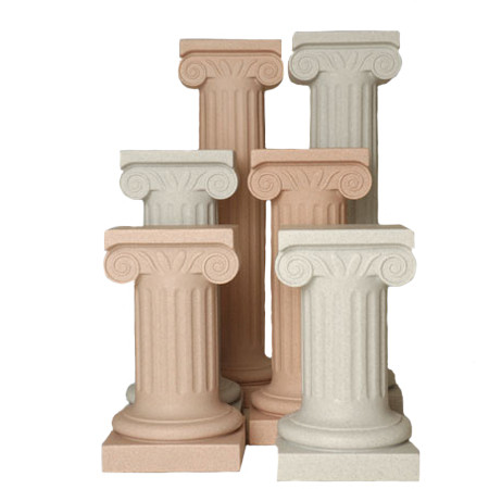 Coloana Roz Imitatie Travertin, Material Plastic, 30 x 30 x H 100 cm