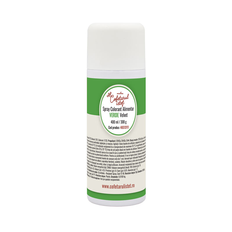 SPRAY VELVET - Colorant Alimentar Verde, 400 ml