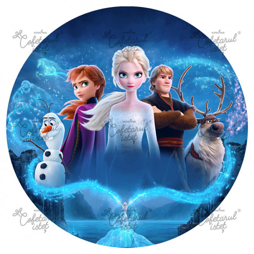 Vafa imprimata Frozen Model 1, Ø 20 cm - Cofetarul Istet