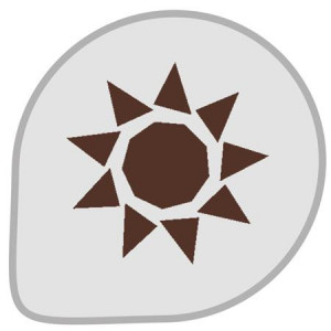 *Sablon Plastic Rotund Decor Soare Ø 26 cm