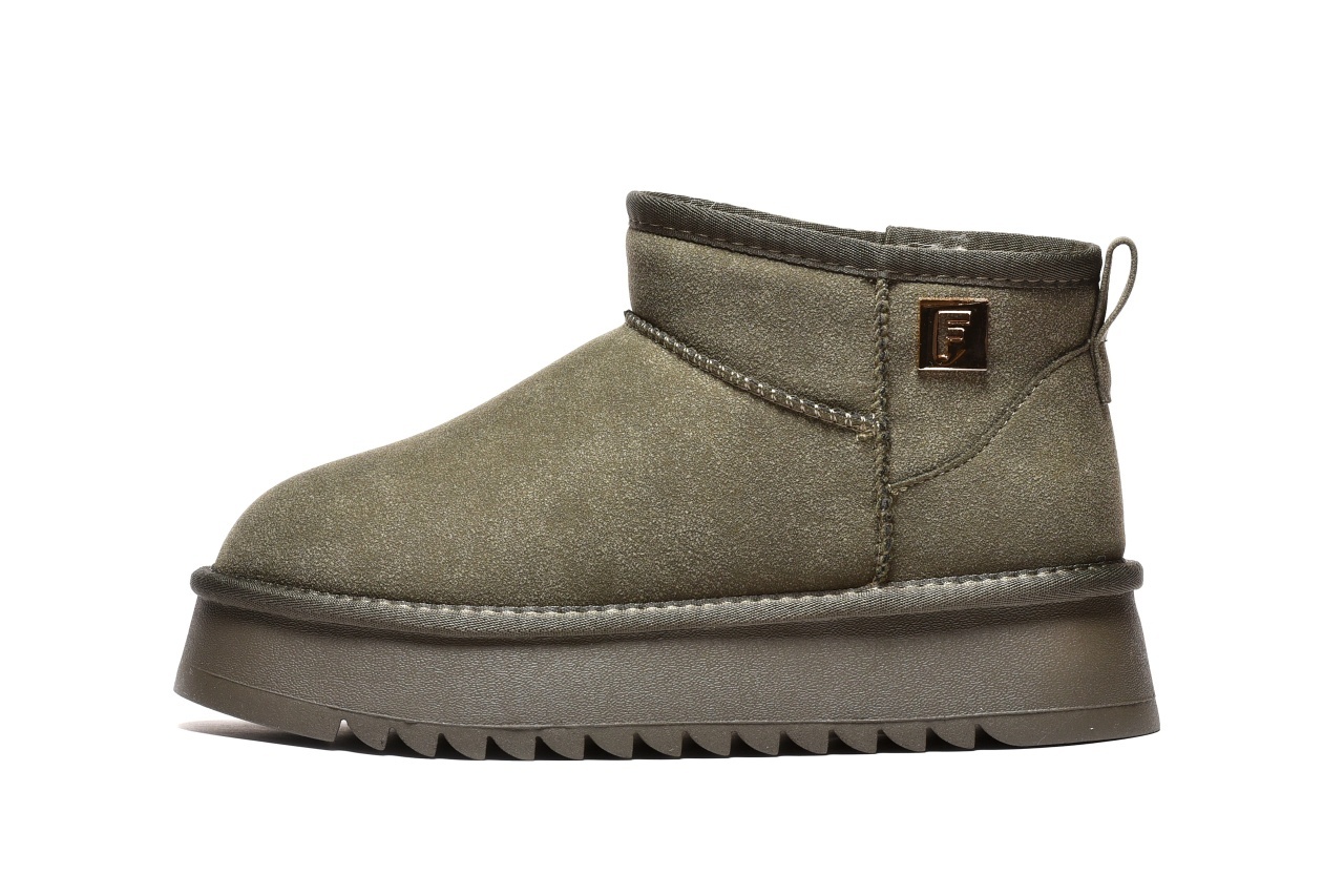 LH502532OLV - Ženske maslinaste poluduboke čizme sa toplom postavom i ...