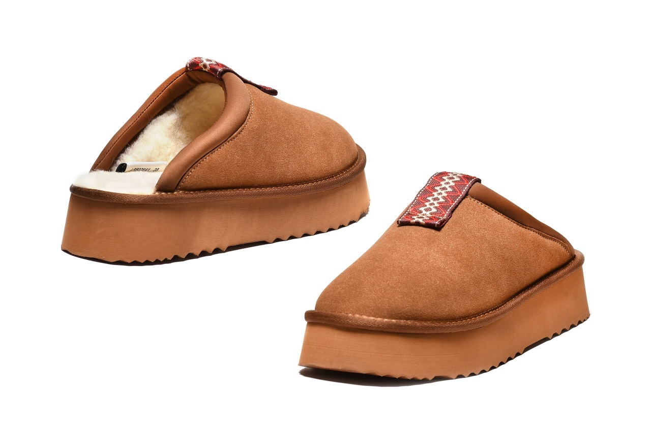 LP502541CAM - Ženske papuče camel sa platformom