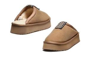 LP502541TAP - Ženske papuče taupe sa platformom