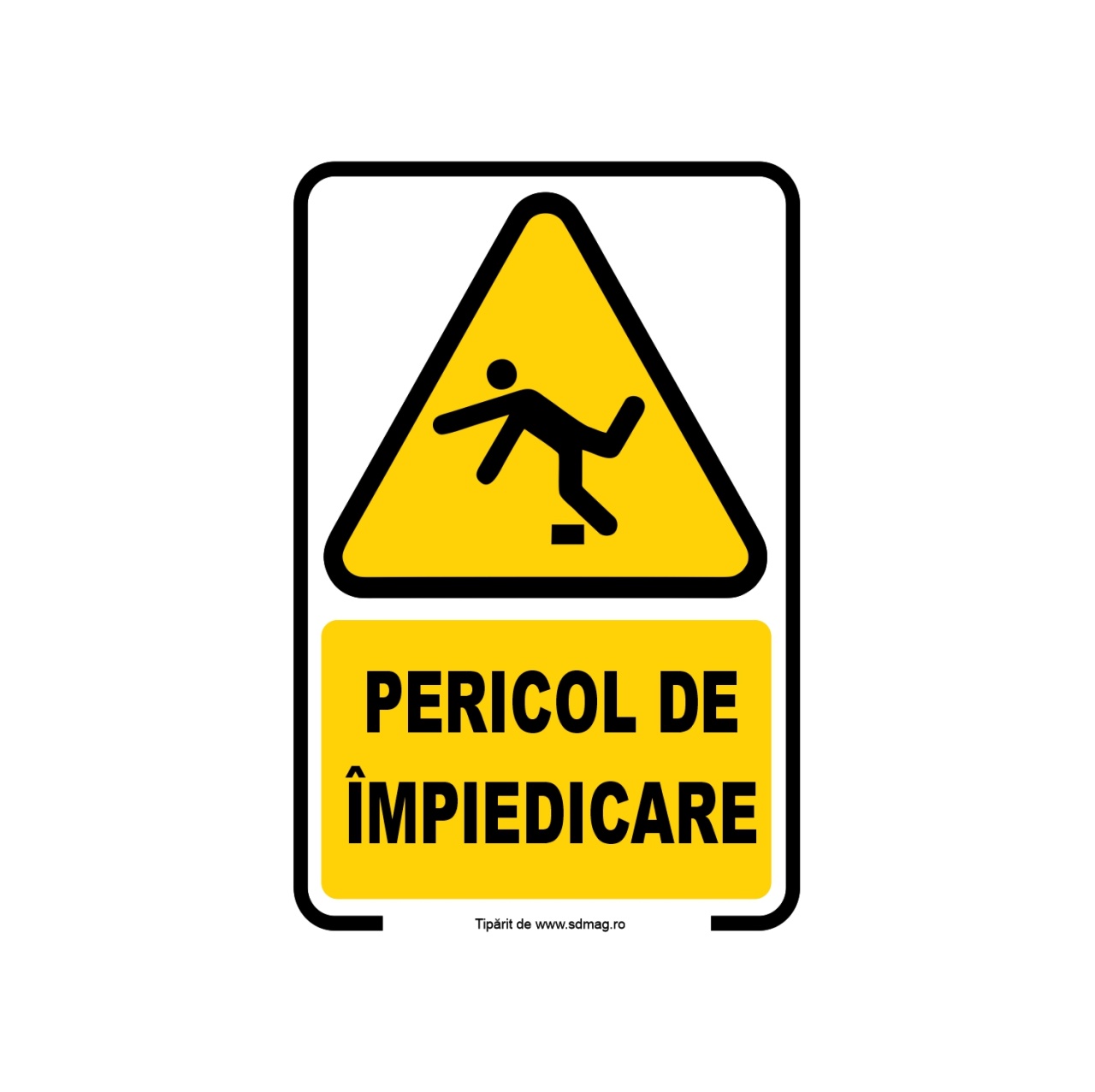 G154 Semn indicator, (PERICOL DE IMPIEDICARE) Tabla aluminiu ... G154 Semn indicator, (PERICOL DE IMPIEDICARE) Tabla aluminiu ...