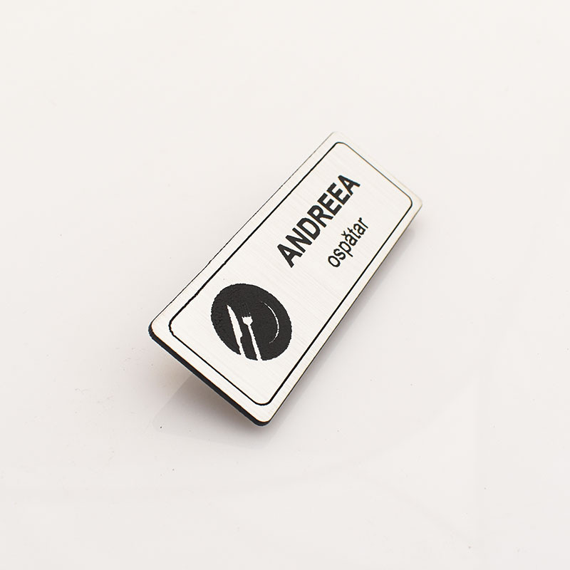 Ecuson Personalizat 2.4x7cm Restaurant, Terase cu sistem de prindere