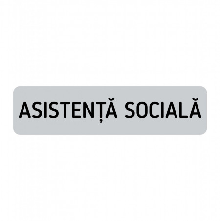 ABS137 Placa ABS 20x5 cm Personalizata (ASISTENTA SOCIALA)