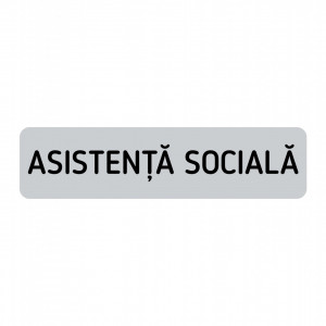 ABS137 Placa ABS 20x5 cm Personalizata (ASISTENTA SOCIALA)