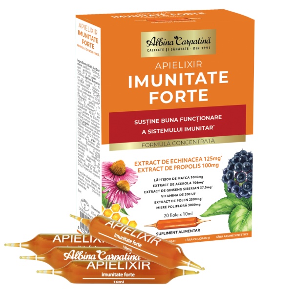 Apielixir imunitate forte 20 fiole x 10ml - Albina Carpatina