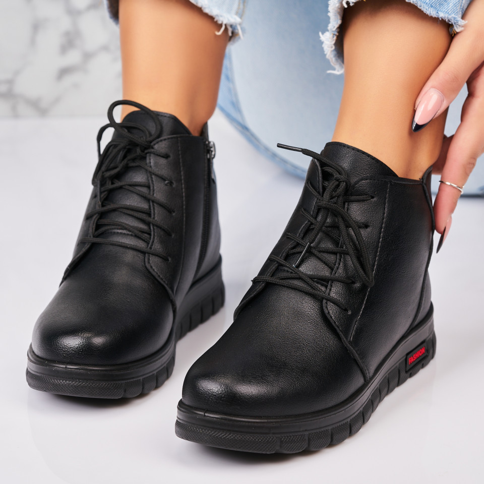 Bundás bakancsok Ökológiai bőr Fekete Habsa - Reversee.hu