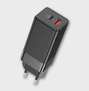 Punjač 65W za mobilni USB A plus USB Type C QC 65W, 3A, WEWO PD 65W