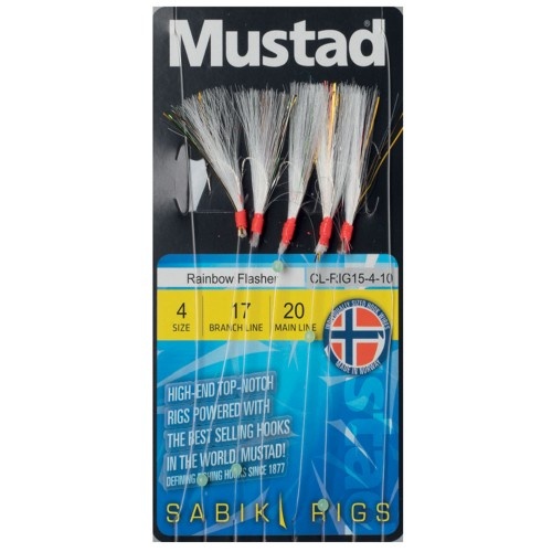 Taparina Scrumbie Mustad Sabiki Rainbow Flasher 5buc Nr. 6