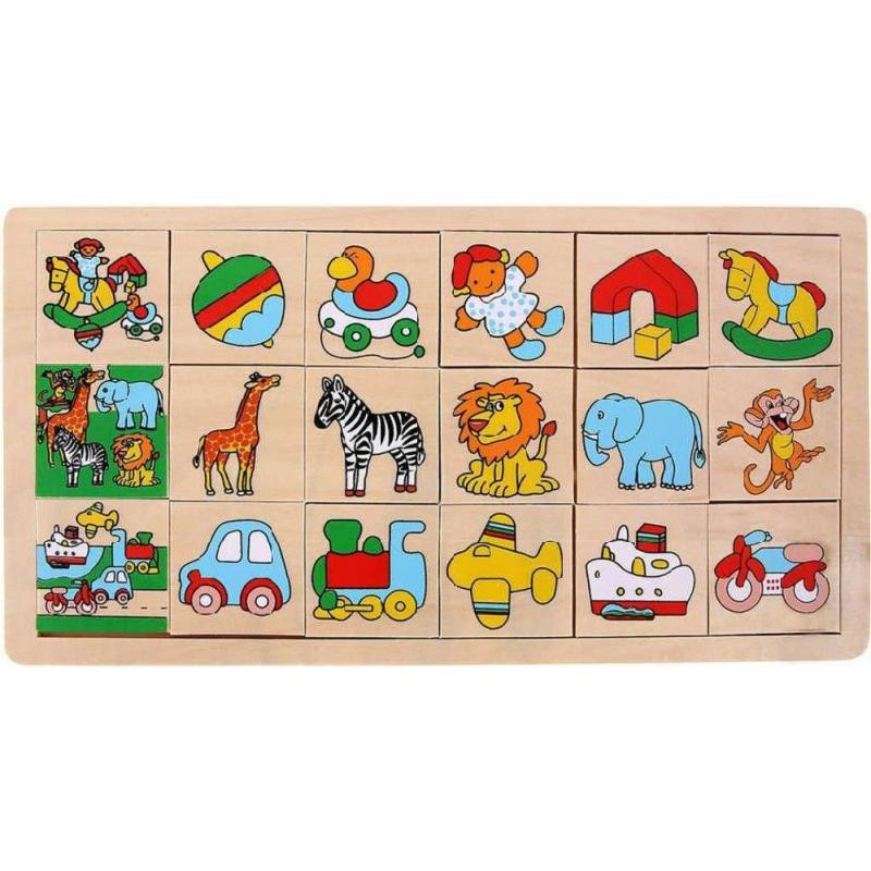Tabla educativa din lemn cu imagini Suzie Woodyland