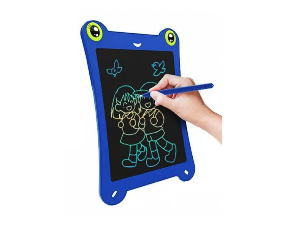 Tableta LCD pentru notite si desene cu stergere automata 8.5 Inch, albastru