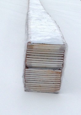 Coprifili in barre larghezza 100 mm, colore bianco, unita vendita paco ...