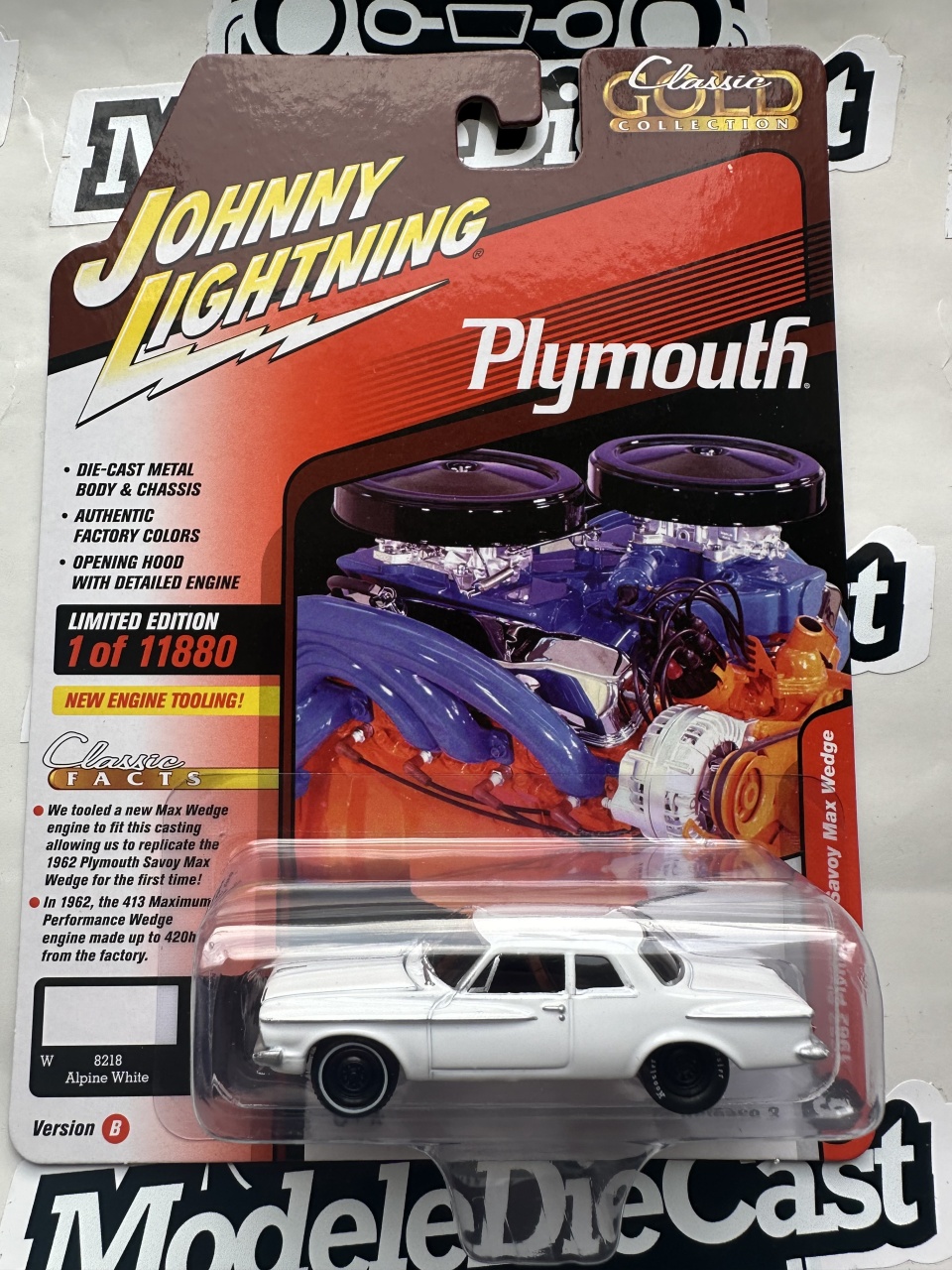 1:64 1962 Plymouth Savoy Max Wedge Alpine White