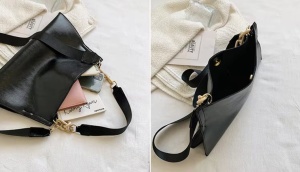 Geanta / poseta neagra, simpla, eleganta, Siera