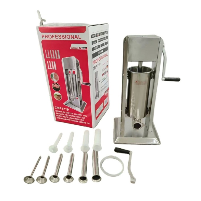 Masina de umplut carnati profesionala FULL-INOX, 7KG, 6 palnii inox ...