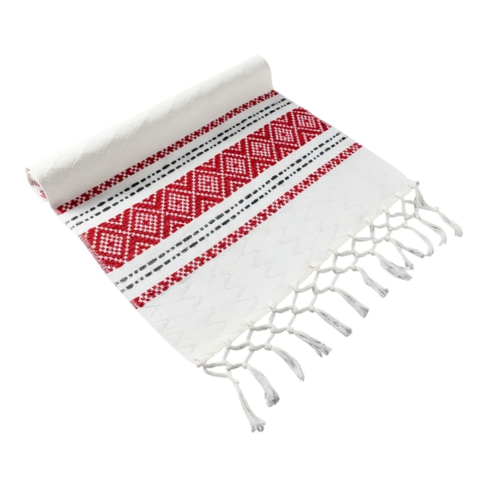 Prosop, stergar traditional crem cu modele traditionale romanesti ...