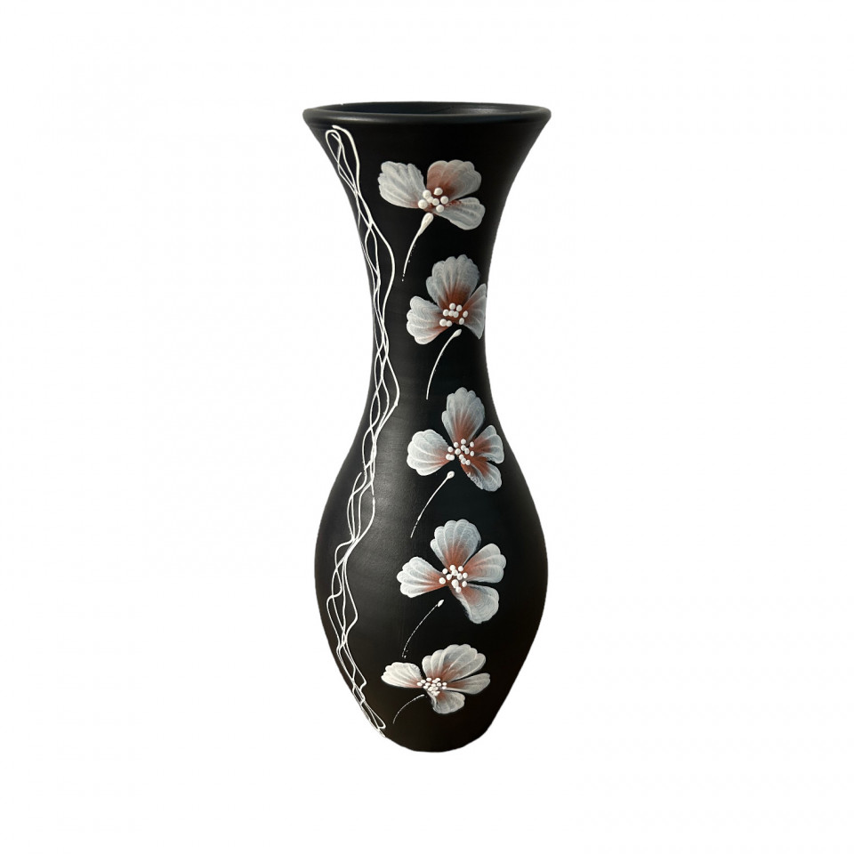 Vaza silueta, eleganta, pictata manual, 44 cm