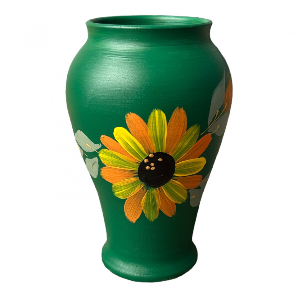 Vaza ceramica moderna, pictata manual