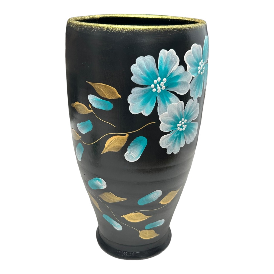 Vaza din ceramica neagra, eleganta
