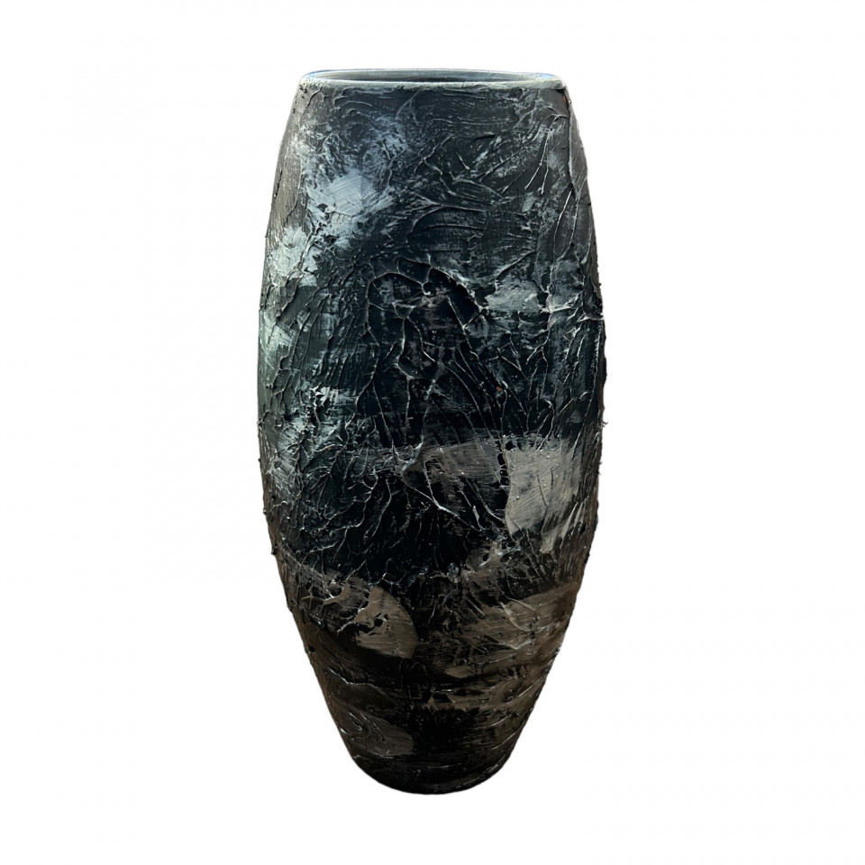 Vaza de lut, model contemporan, 30 cm