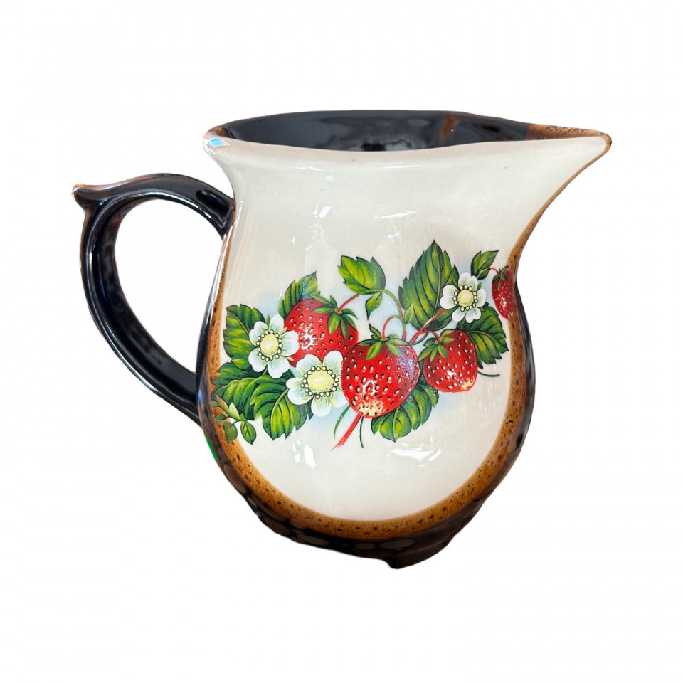 Carafa ceramica cu capsuni,1 litru