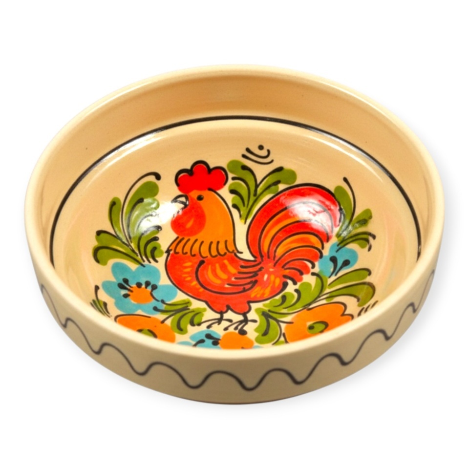 Bol traditional romanesc pentru supa si ciorba, 16 cm, pictat manual cu ...