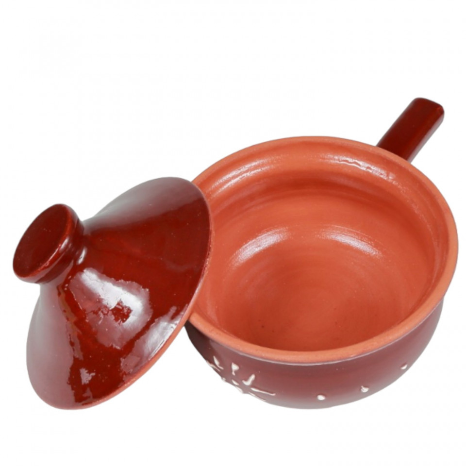 Vas din ceramica pentru cuptor + capac