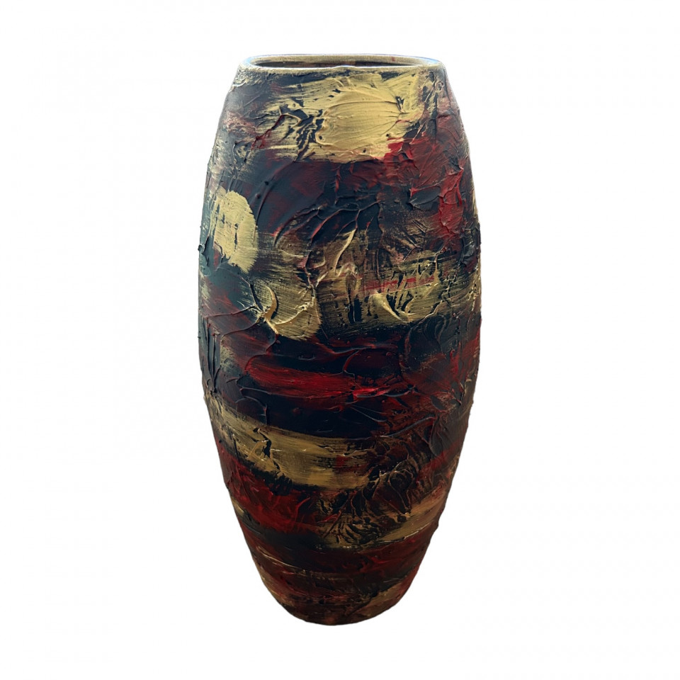 Vaza de lut, model contemporan, 30 cm