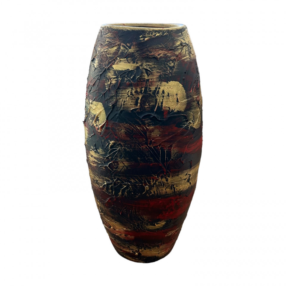 Vaza de lut, model contemporan, 30 cm