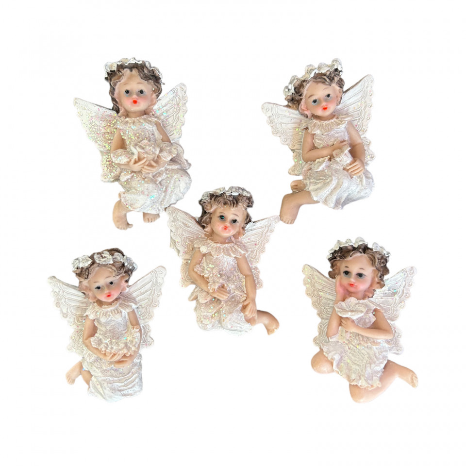 Ingeras din ceramica cu magnet, 7cm