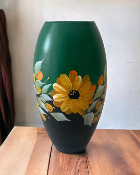 Vaza ceramica eleganta, pictata manual, 30 cm