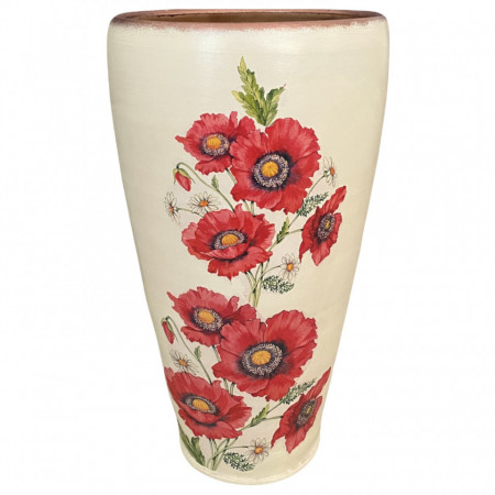 Vaza ceramica cu maci