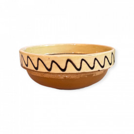 Bol / Castron din ceramica, decorat manual, 13cm
