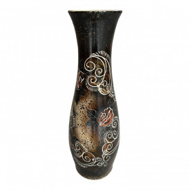 Vaza ceramica de podea, pictata manual 70cm