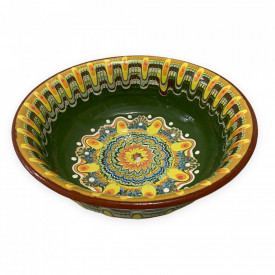 Bol / castron urias, 27 cm, decorat manual