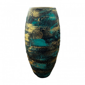 Vaza din lut, model contemporan, 30 cm